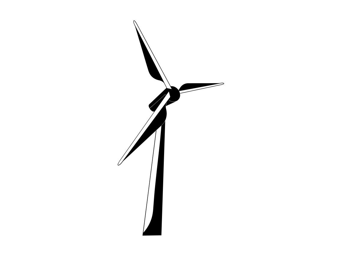 Wind Turbine SVG Wind Turbine Clipart Wind Turbine Files for - Etsy ...