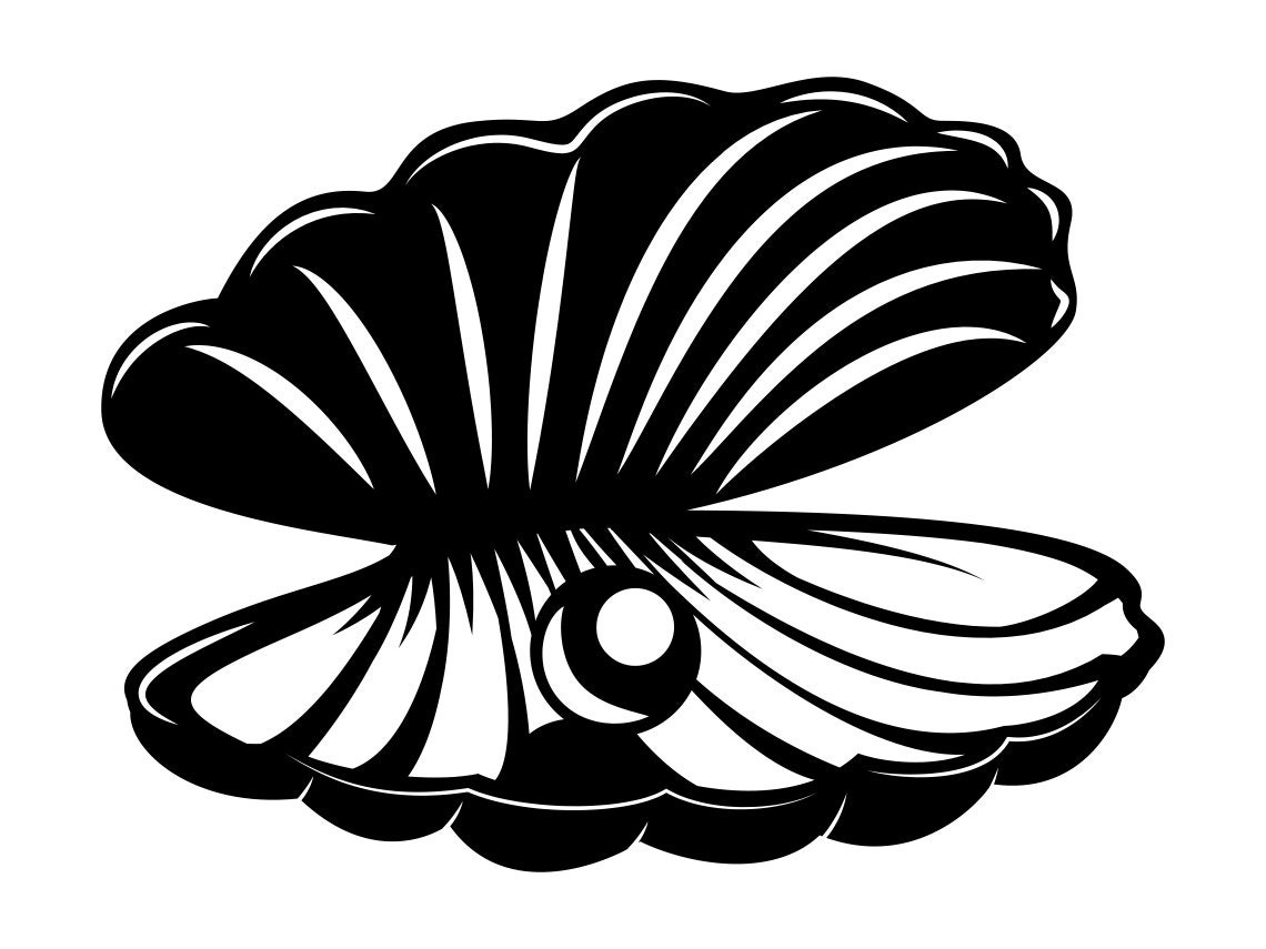 Open Clam Clipart