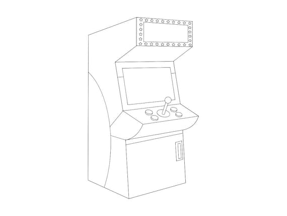 Arcade Outline SVG Arcade Clipart Arcade Files for Cricut - Etsy