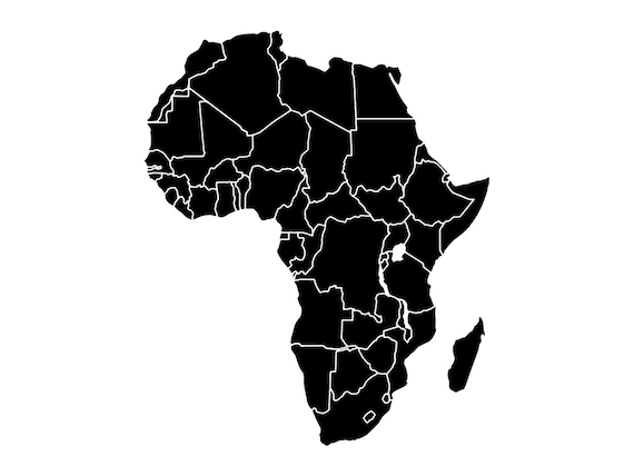 Africa SVG Africa Map Svg Africa Clipart Africa Files for - Etsy