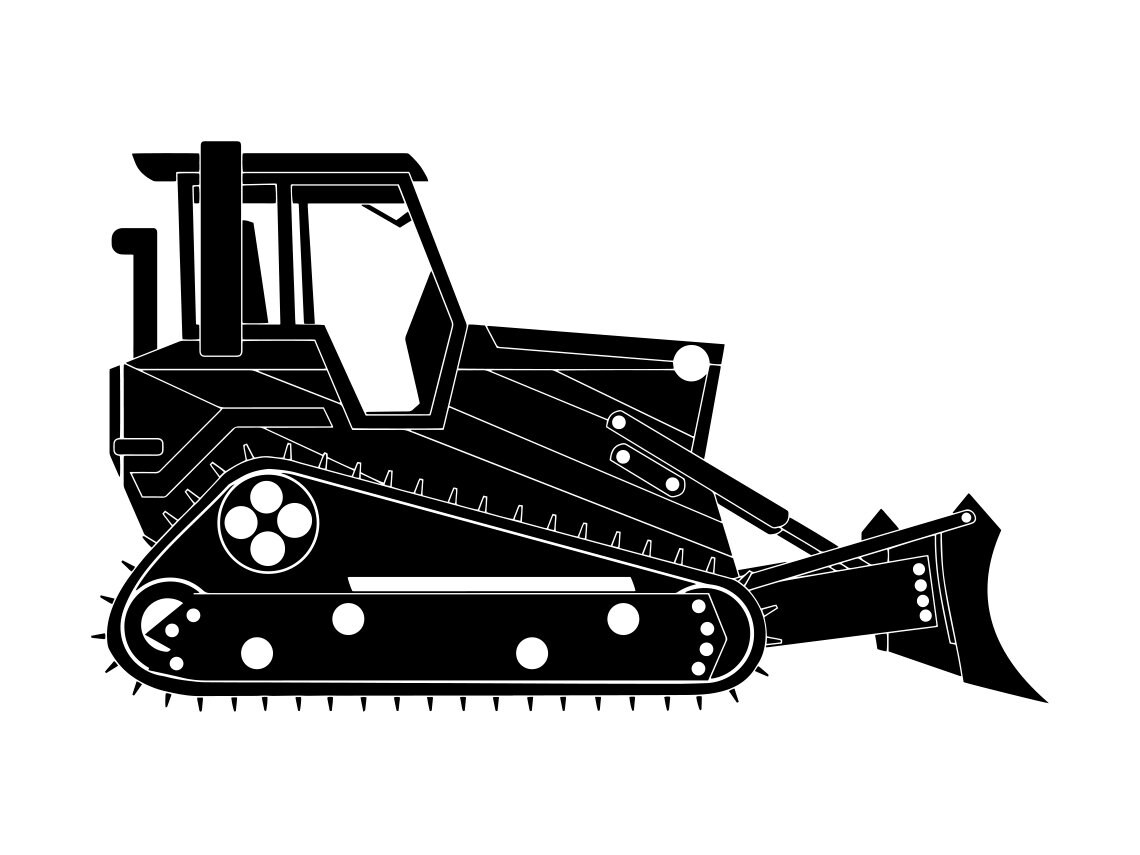 Bulldozer 9 SVG, Heavy Equipment, Bulldozer Clipart, Bulldozer Files ...
