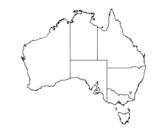 Australia Map Svg - Etsy Canada