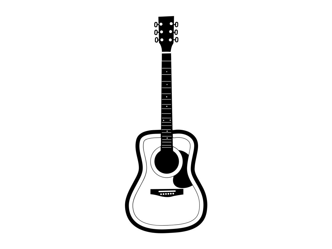 Guitar SVG #2, Guitar Clipart, Guitar Files for Cricut, Guitar Cut ...