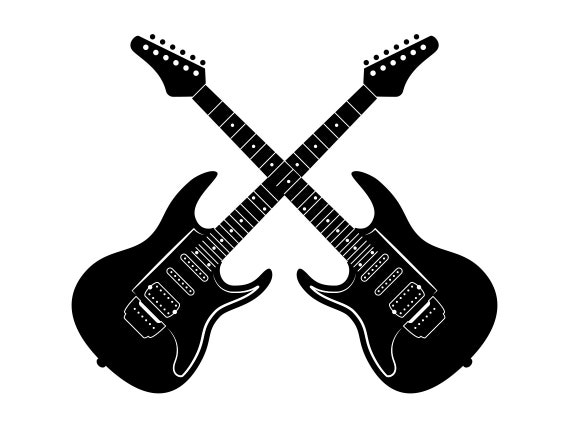 Guitar Logo 4 SVG Guitar SVG Guitar Clipart Guitar Files - Etsy