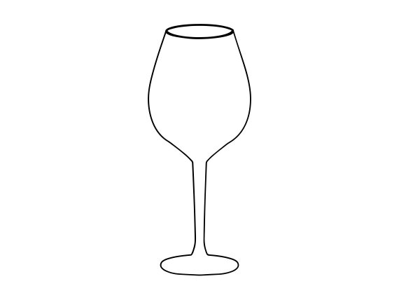 Wine Glass Outline Svg Wine Glass Svg Wine Svg Wine Glass Etsy