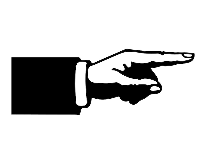 Pointing Finger SVG, Pointing Finger DXF, Pointing Finger PNG, Pointing ...