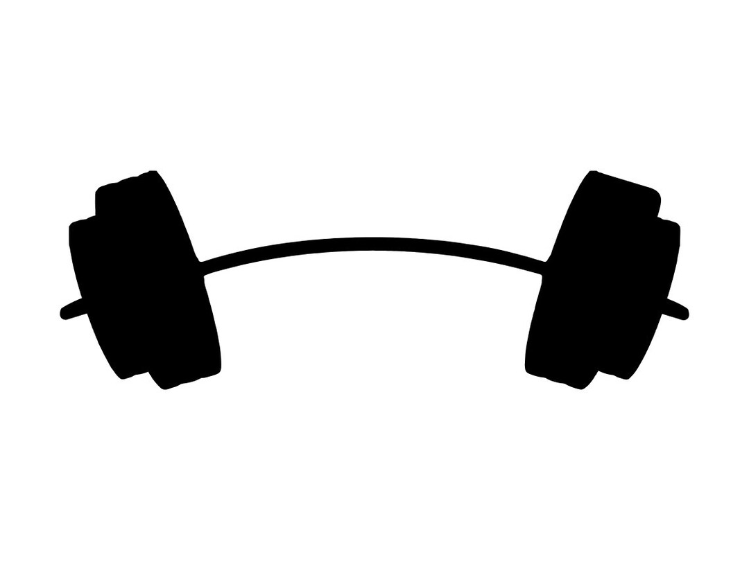 Barbell #4 SVG, Weights SVG, Bodybuilding Svg, Barbell Clipart, Barbell ...