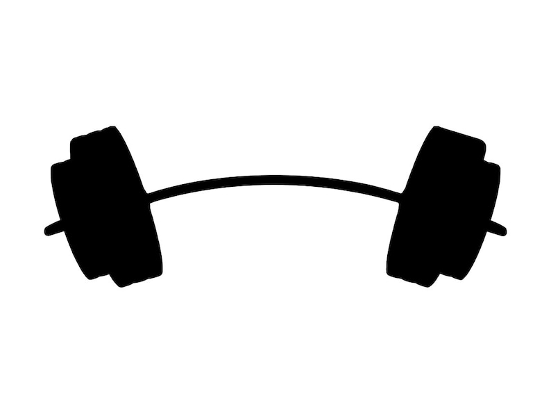 Barbell #4 SVG, Weights SVG, Bodybuilding Svg, Barbell Clipart, Barbell ...