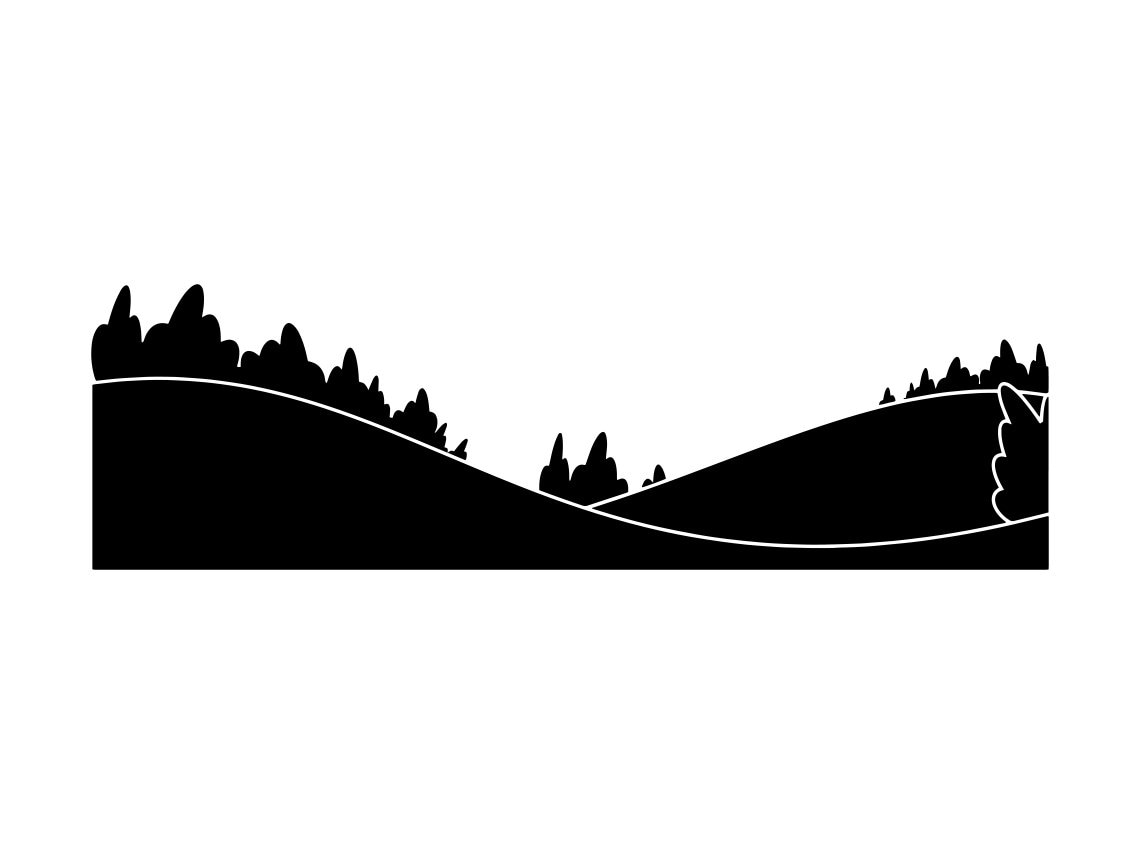 Rolling Hills Clipart Black And White