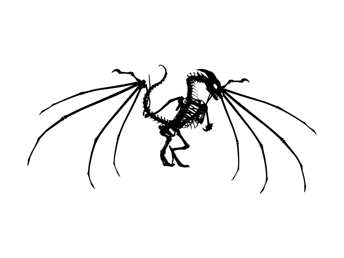 Dragon Skeleton SVG Dragon Svg Dragon Clipart Dragon Files - Etsy