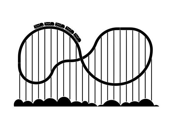 Roller Coaster SVG 2 Roller Coaster Clipart Roller Coaster - Etsy UK
