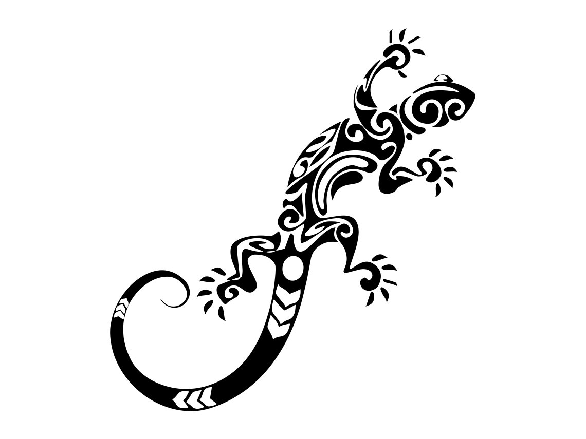 Tribal Gecko Clipart