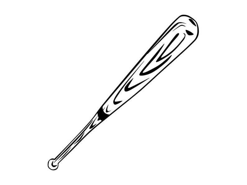 Baseball Bat #3 SVG, Baseball SVG, Baseball Bat Clipart, Baseball Bat ...