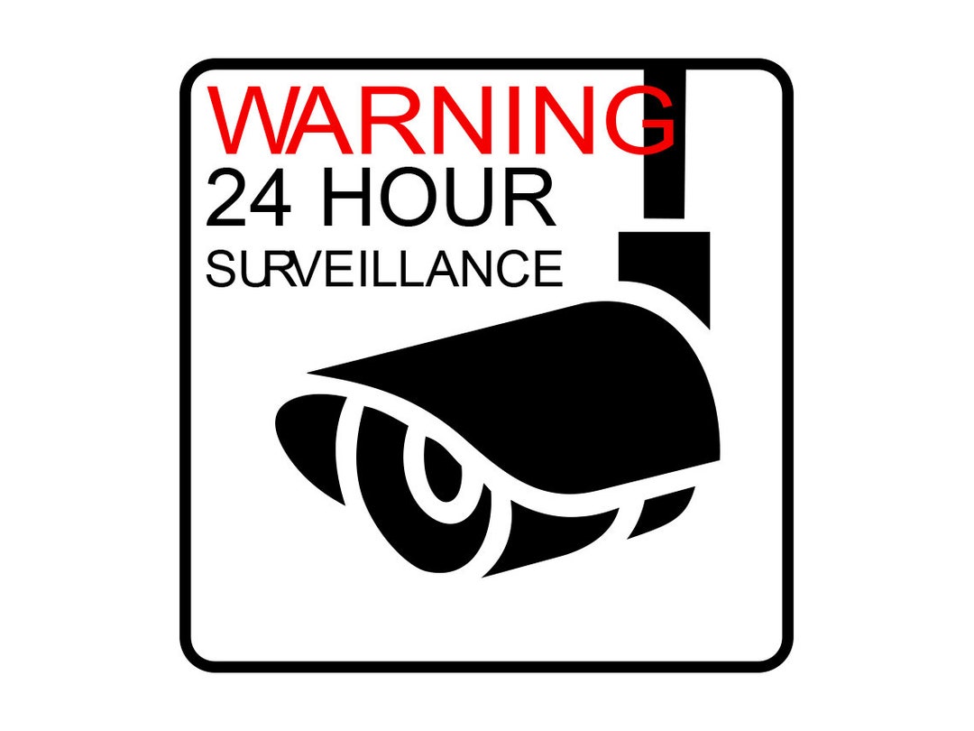 Security Camera Warning SVG, CCTV Camera SVG, Security Camera Clipart ...