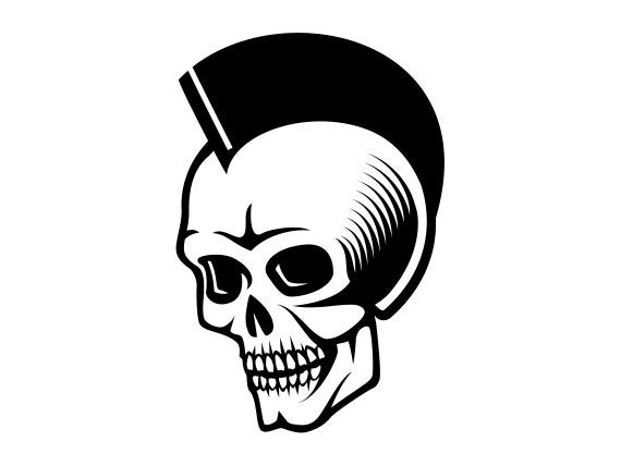 Mohawk Skull SVG Mohawk Svg Skull Svg Punk Svg Skull - Etsy