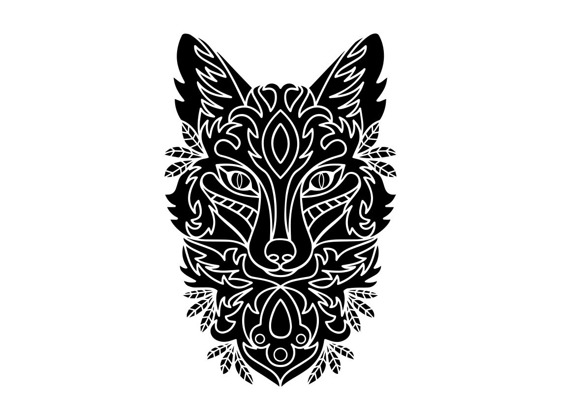 Tribal Fox 2 SVG Fox SVG Tribal Fox Clipart Tribal Fox - Etsy