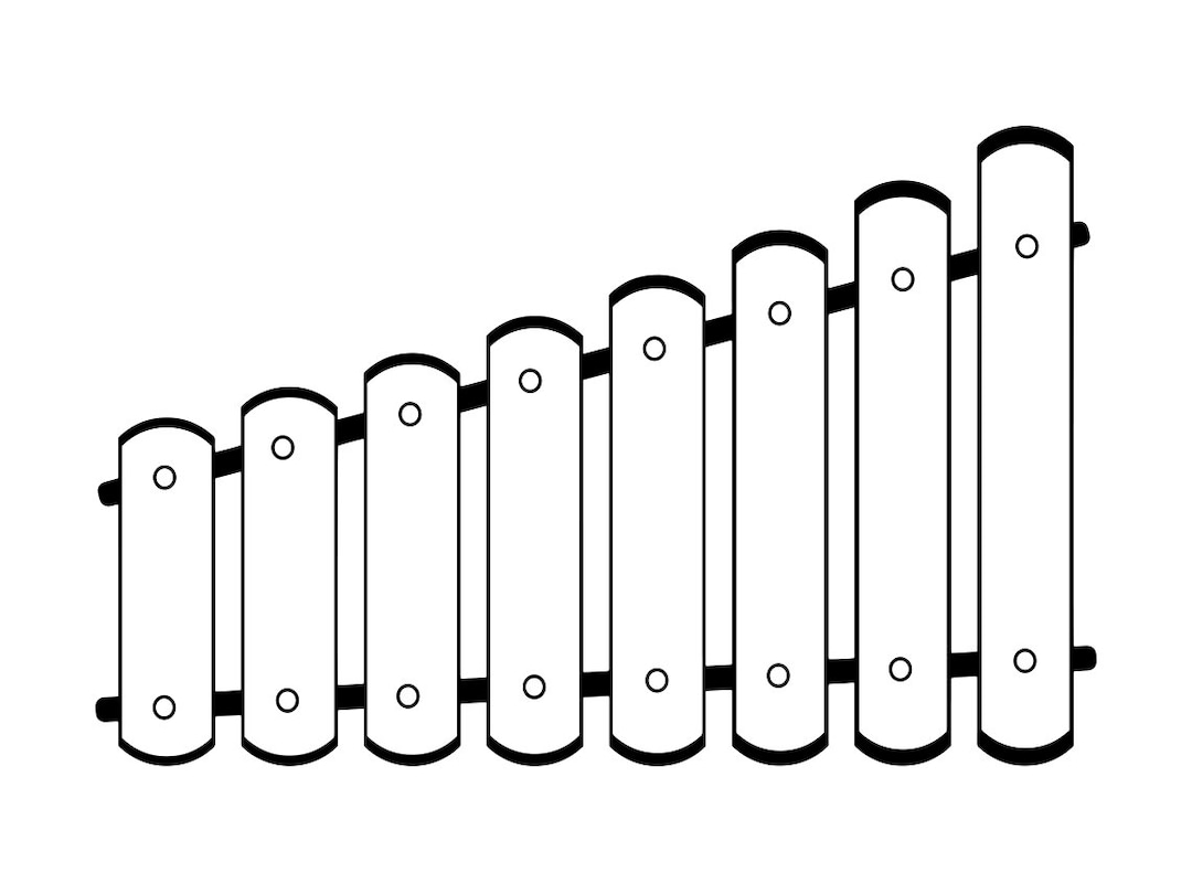 Xylophone Outline SVG, Musical Instruments, Xylophone Clipart ...