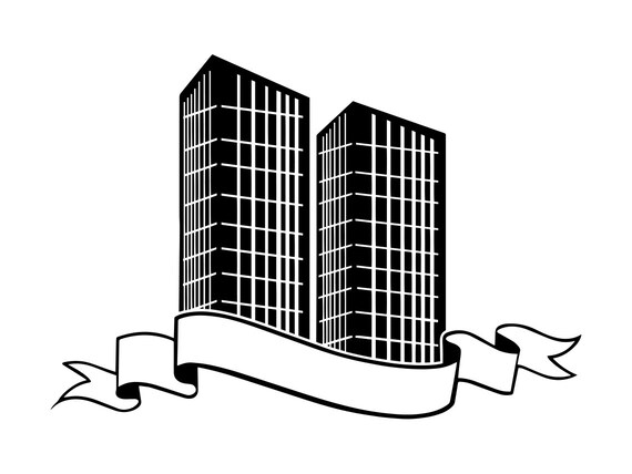 Real Estate Logo SVG 3 Office Buildings SVG Skyscrapers - Etsy