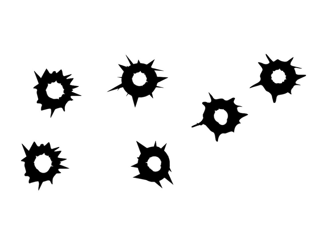 Bullet Holes Svg Bullet Holes Clipart Bullet Holes Files For Cricut Bullet Holes Cut Files