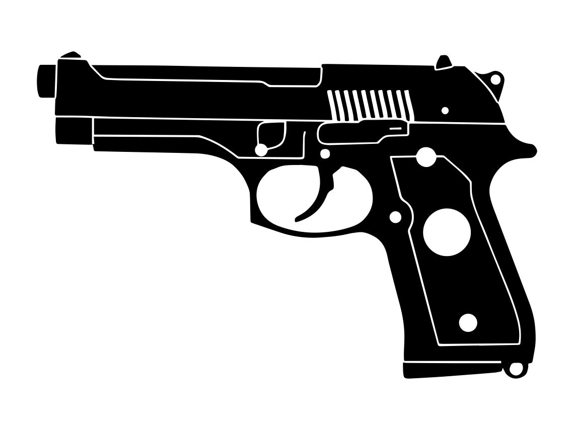 Gun 2 SVG Gun SVG Handgun Svg Pistol Svg Weapon Gun - Etsy