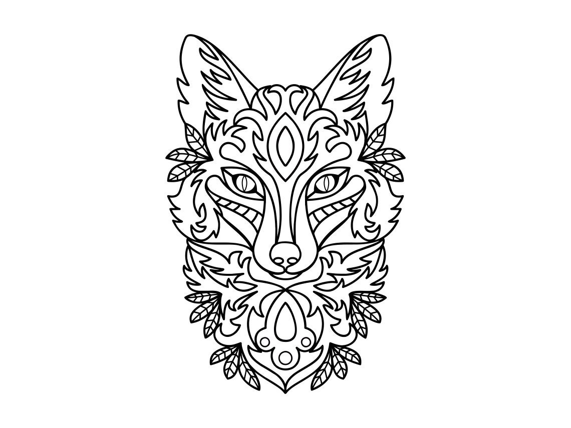 Tribal Fox SVG Fox SVG Tribal Fox Clipart Tribal Fox Files - Etsy