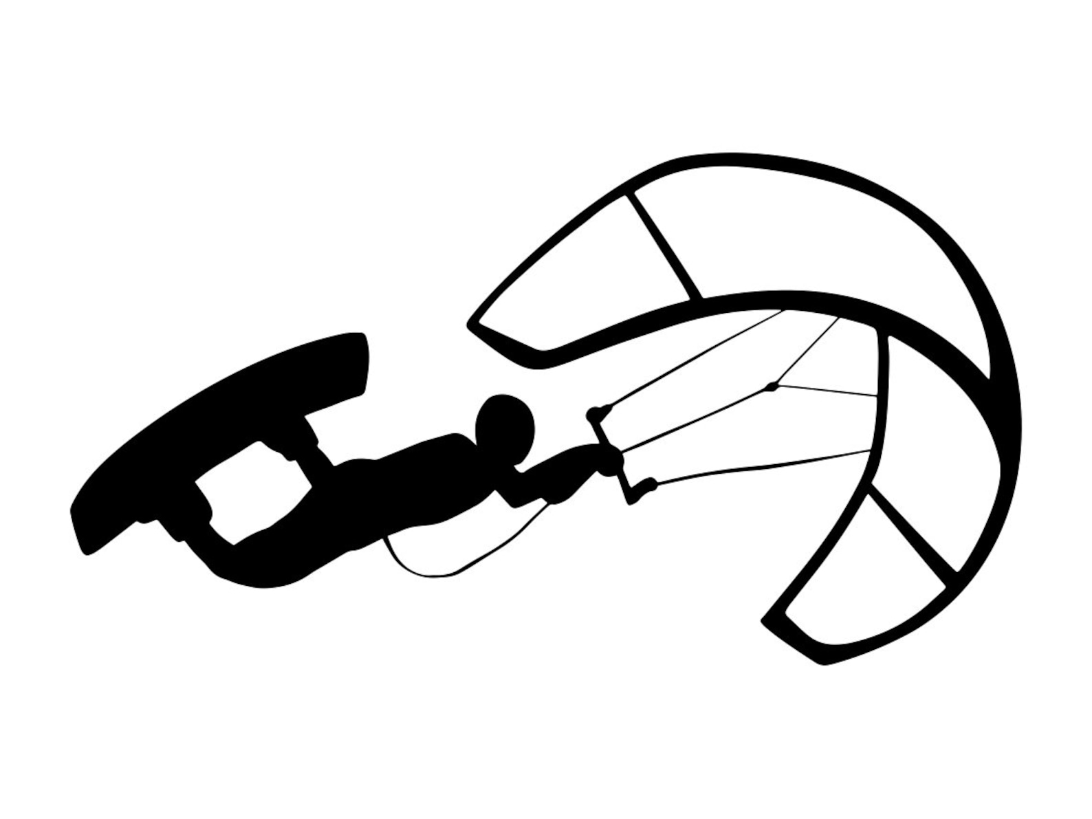 Kitesurfing SVG, Kite Surfing SVG, Surfing SVG, Kitesurfing Clipart ...