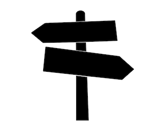 Road Sign Outline Svg, Crossroads Svg, Direction Sign Svg, Road Sign ...