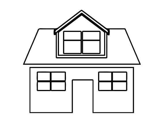 House Outline 2 SVG House Svg Home Svg Real Estate Svg - Etsy