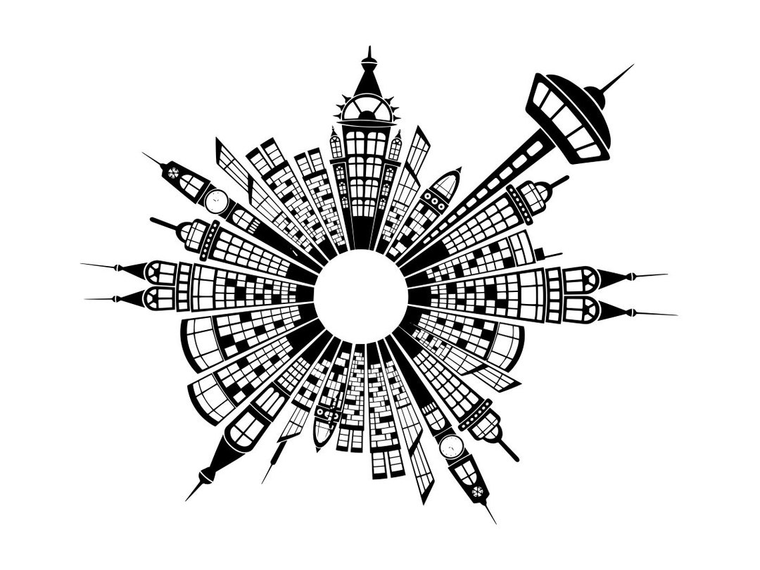 Skyline 3 SVG, Skyline Svg, City Svg, Skyscraper Svg, Skyline Clipart ...