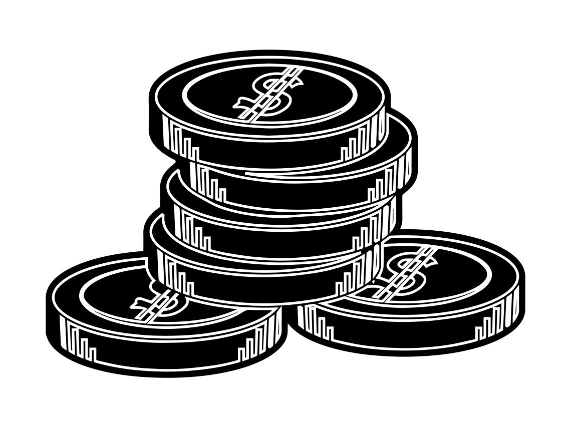 Coins SVG, Money Svg, Gold Svg, Coins Clipart, Coins Files for Cricut, Coins Cut Files for ...