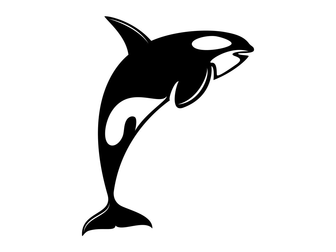 Killer Whale 2 SVG, Orca SVG, Killer Whale Clipart, Orca Clipart ...