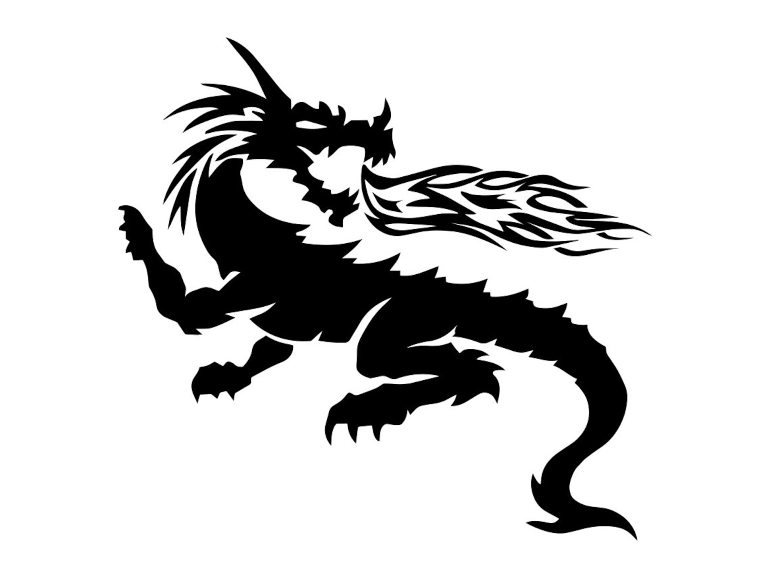 Fire Breathing Dragon 3 Svg Dragon Svg Dragon Clipart - Etsy