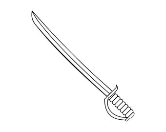 Cutlass Outline Svg - Etsy UK