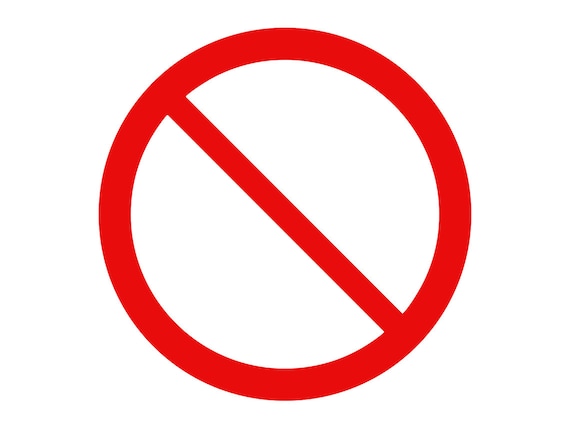 Blocked Sign SVG No Symbol SVG Banned Sign SVG No Sign Svg - Etsy