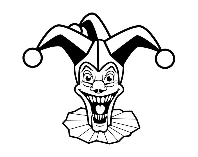 Joker Face Svg Bundle, Joker Cut File, Joker Silhouette, Halloween Svg ...
