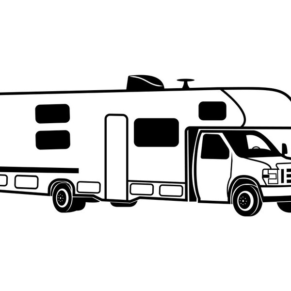 Motorhome Silhouette Svg - Etsy