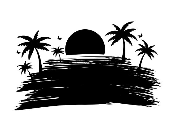 Tropical SVG Palm Tree Svg Vacation Palm Trees Clipart - Etsy