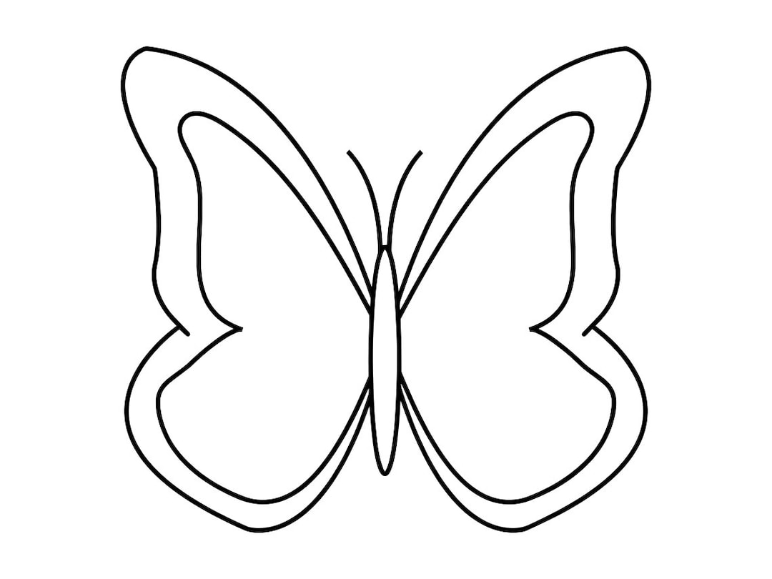 Butterfly Outline SVG, Butterfly SVG, Butterfly Clipart, Butterfly ...