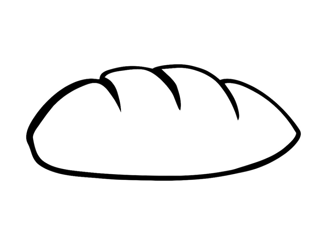 Bread Outline SVG, Bread SVG, Loaf of Bread SVG, Bread Clipart, Bread ...