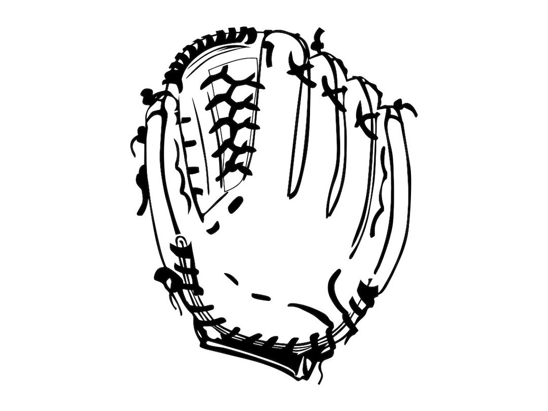 Baseball Glove Clipart Black And White Baseball Glove Vector Images