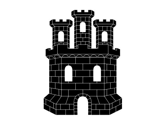 Castle 5 SVG Castle Svg Castle Clipart Castle Files for - Etsy