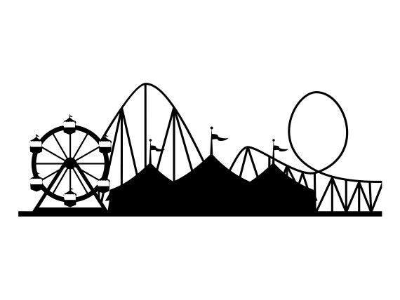 Amusement Park SVG Roller Coaster SVG Amusement Park - Etsy