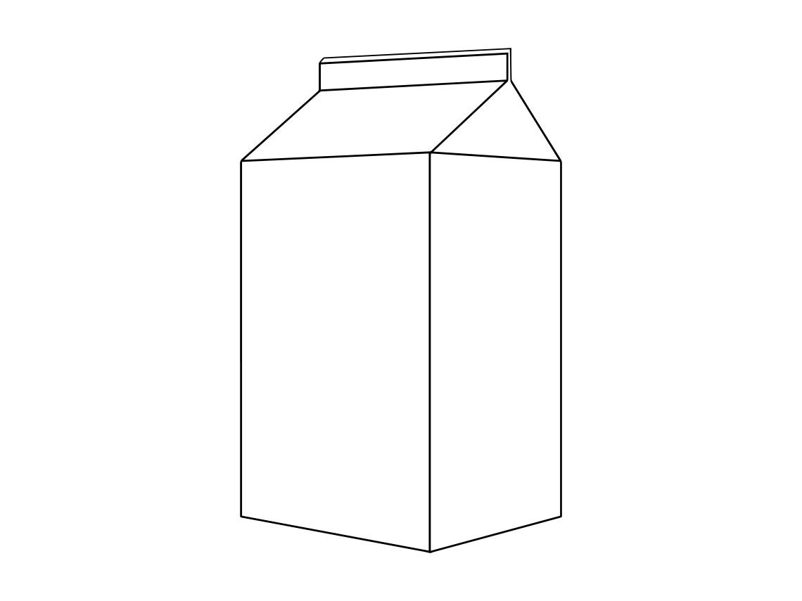Milk Carton Outline Svg, Juice Carton Svg, Milk Carton Clipart, Milk ...