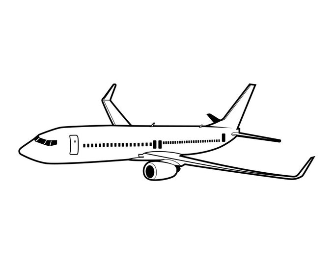 Flying Airplane SVG Cut File, Airplane Front View Clipart, Passenger ...