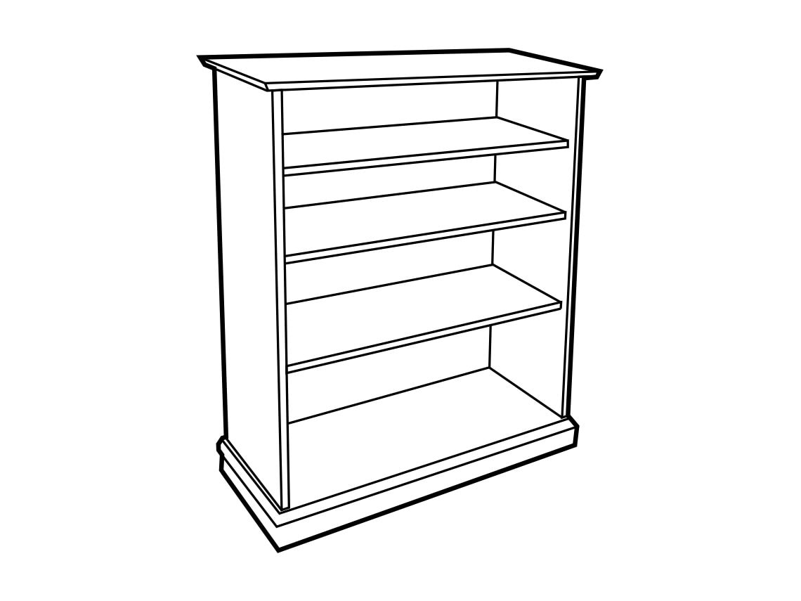 Bookshelf Outline SVG Furniture Svg Bookshelf Clipart - Etsy