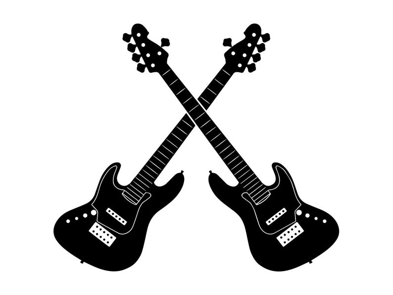 Guitar Logo 8 SVG, Guitar SVG, Guitar Clipart, Guitar Files for Cricut ...