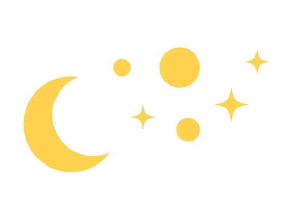 Moon and Stars SVG Night SVG Bedtime Svg Moon & Stars - Etsy