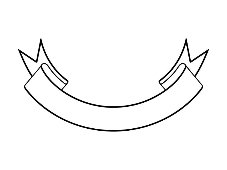 Banner Outline #3 SVG, Banner Svg, Ribbon Svg, Label Svg, Scroll Svg ...