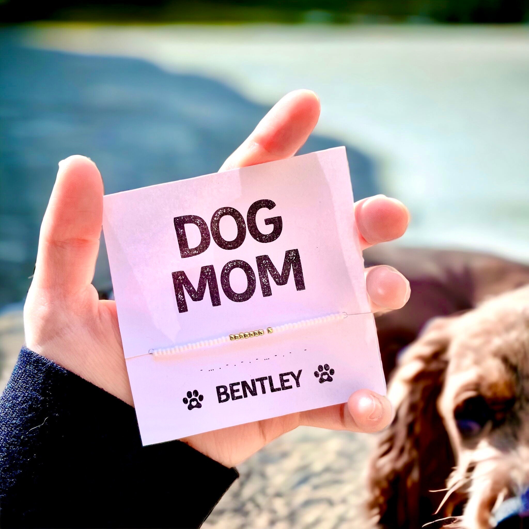 Dog Name Mom Morse Code Bracelet Custom Gifts for Dog Lovers - Etsy