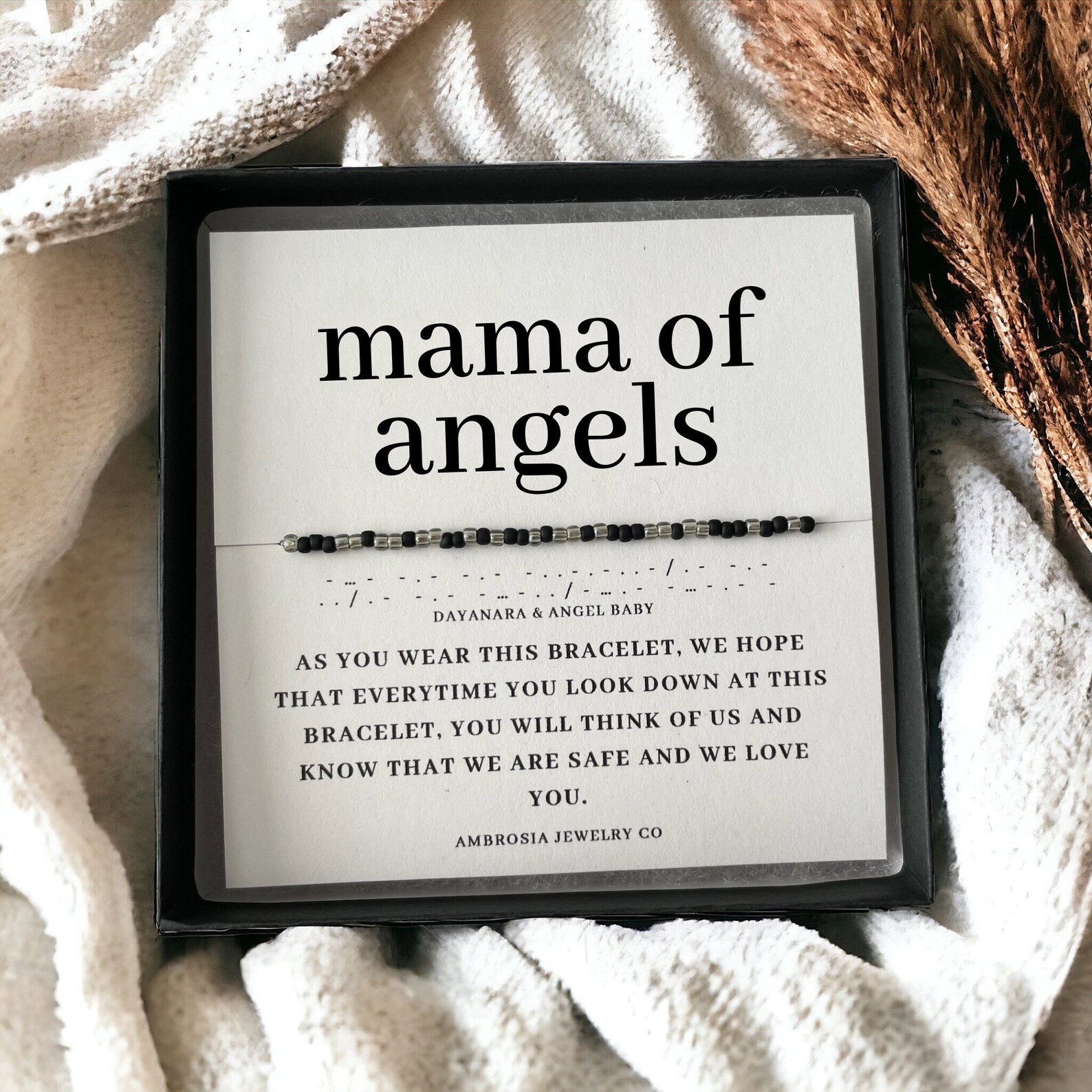 Miscarriage Morse Code Bracelets Custom Set, Personalized Jewelry for ...